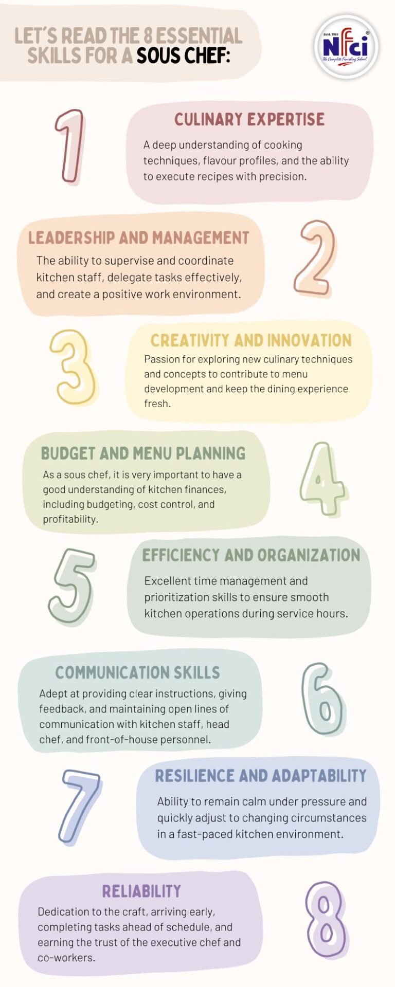 8 essential skills needed to become a good Sous Chef